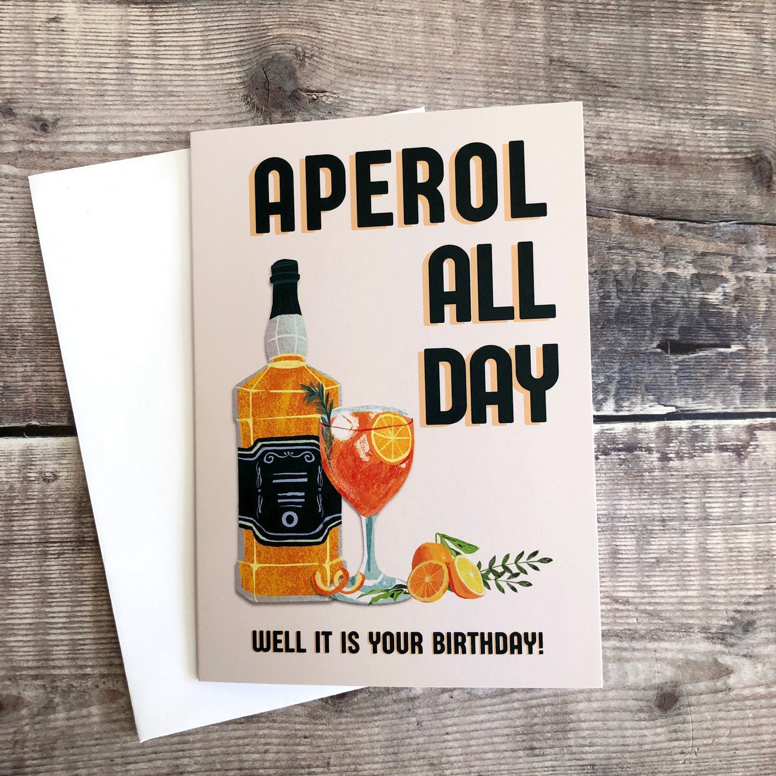 Aperol Spritz Birthday Card Alcohol Greeting Card for Your - Etsy UK