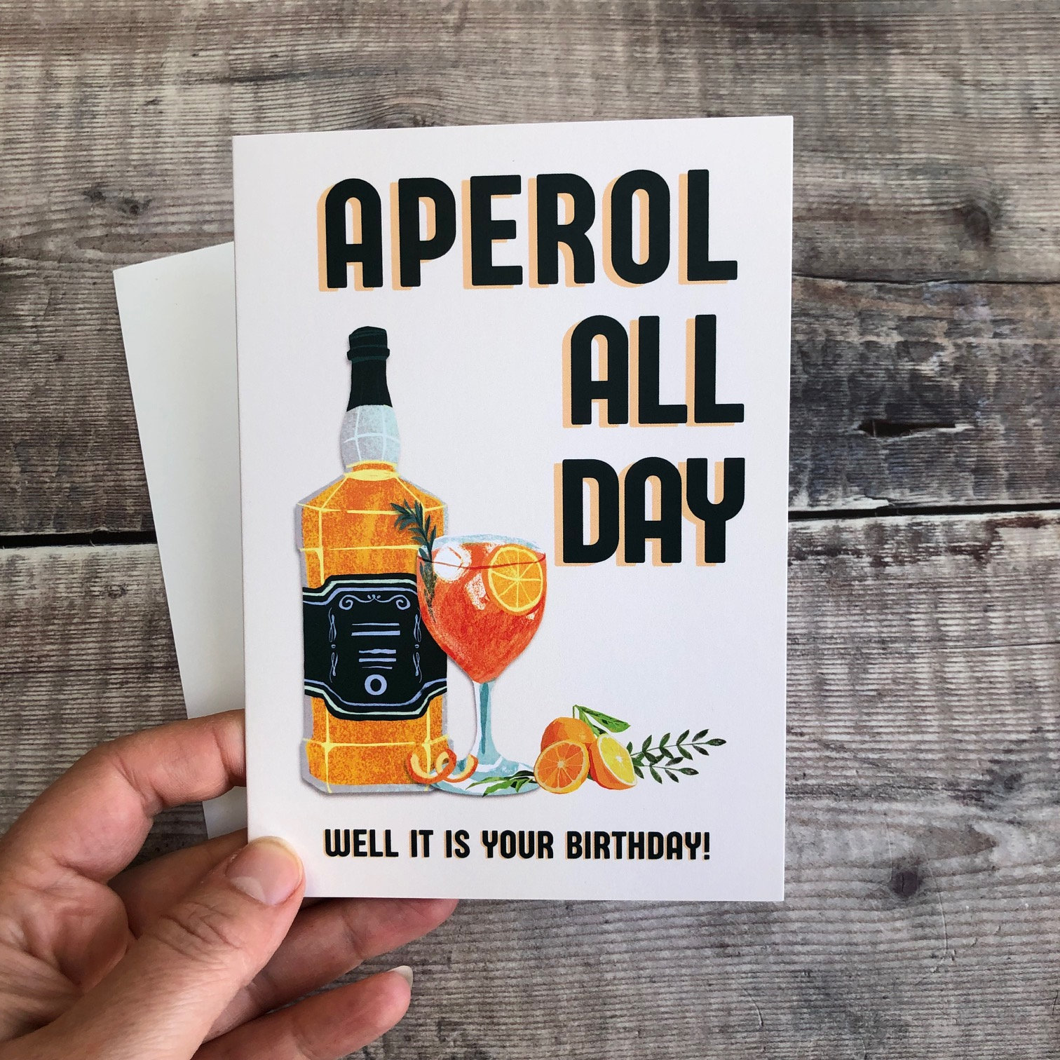 Aperol Spritz Birthday Card - Alcohol Greeting Card for Your Best ...