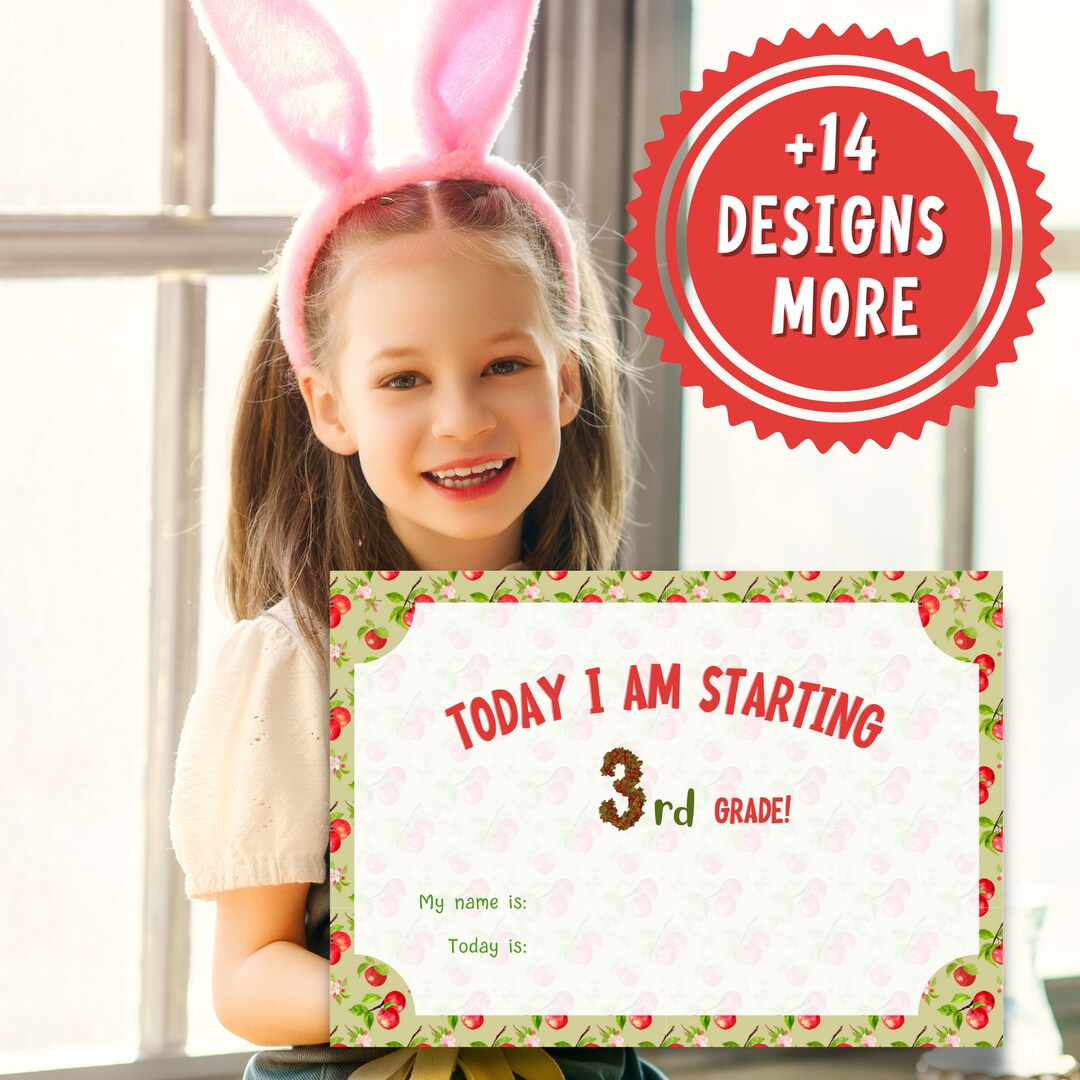 BUNDLE First Day of 3rd Grade Instant Download 15 Different Designs of ...