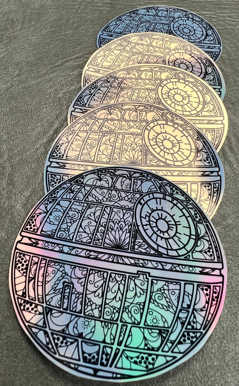 Death Star Sticker Mandala Sticker Star Wars Sticker - Etsy