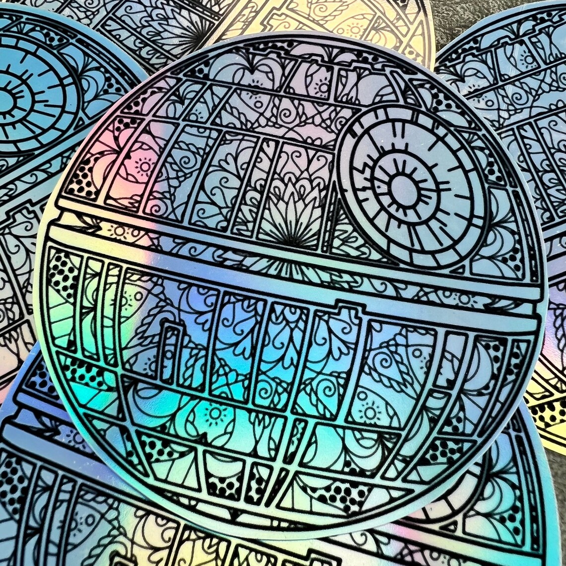 Death Star Sticker Mandala Sticker Star Wars Sticker - Etsy