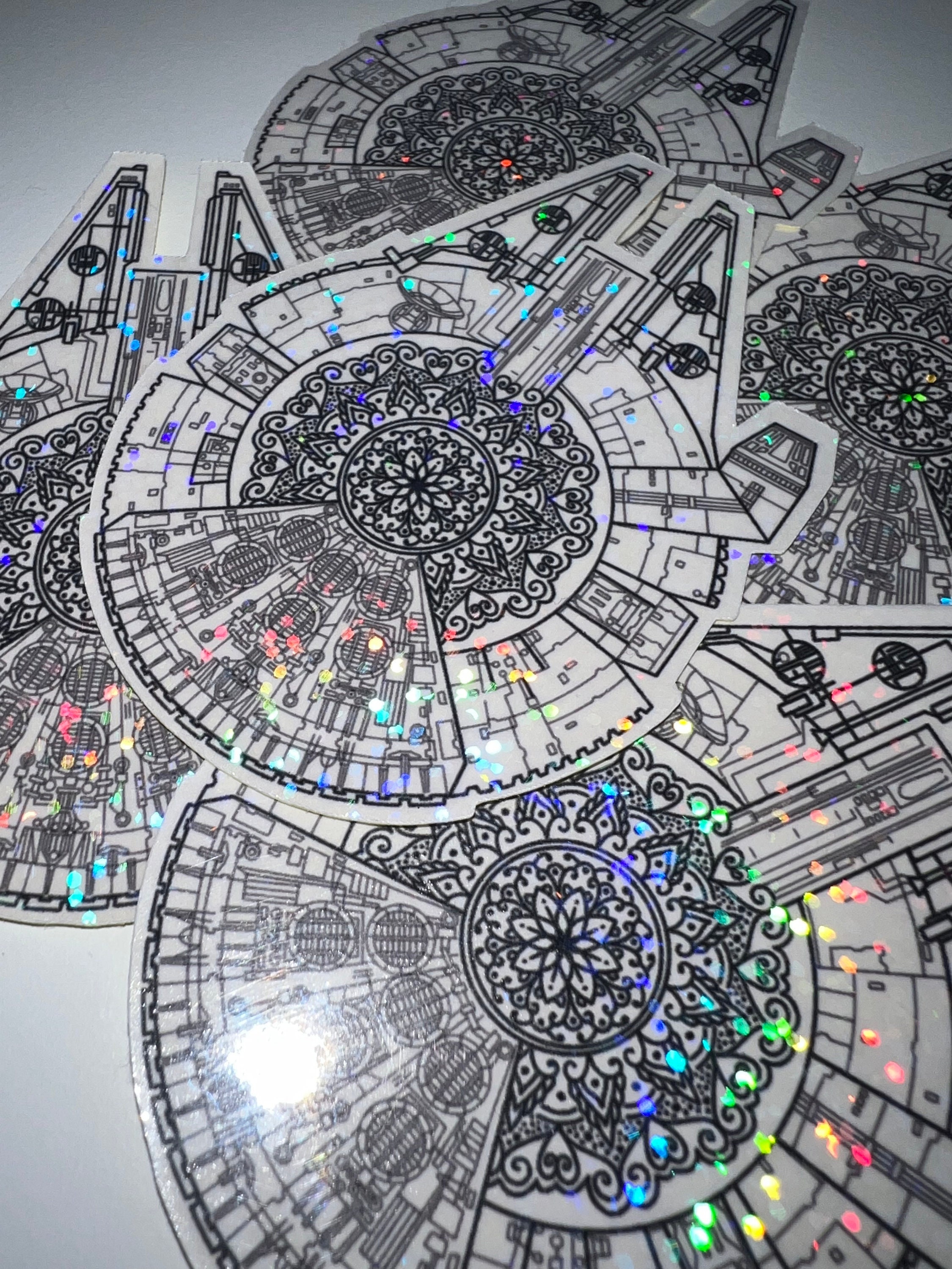 Millennium Falcon Sticker Mandala Sticker Star Wars - Etsy