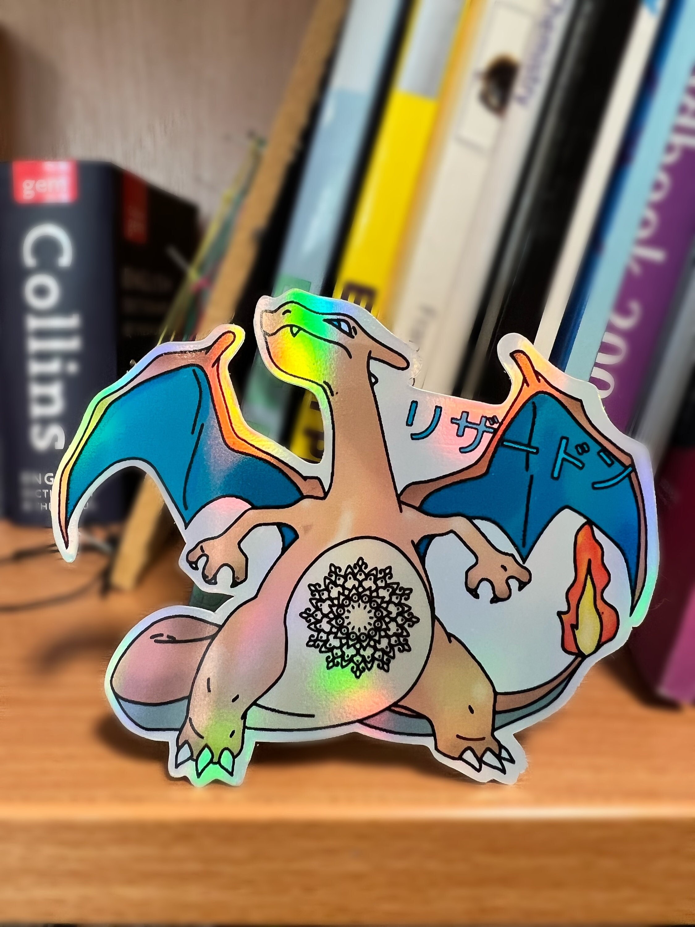 Charizard Sticker Charizard Holographic Sticker Pokemon Sticker Mandala ...