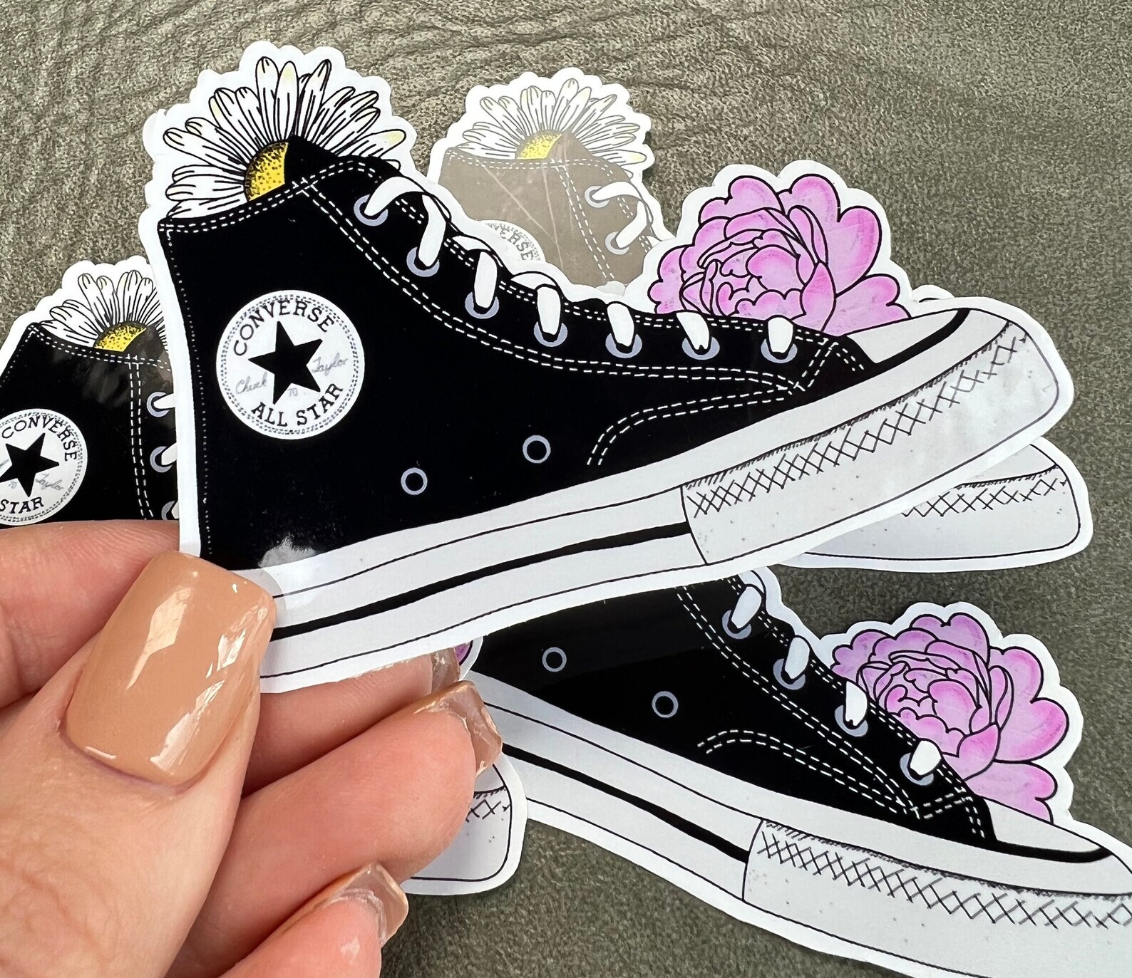 Converse Flower Sticker - Converse Sticker - Flower Sticker - Vinyl ...
