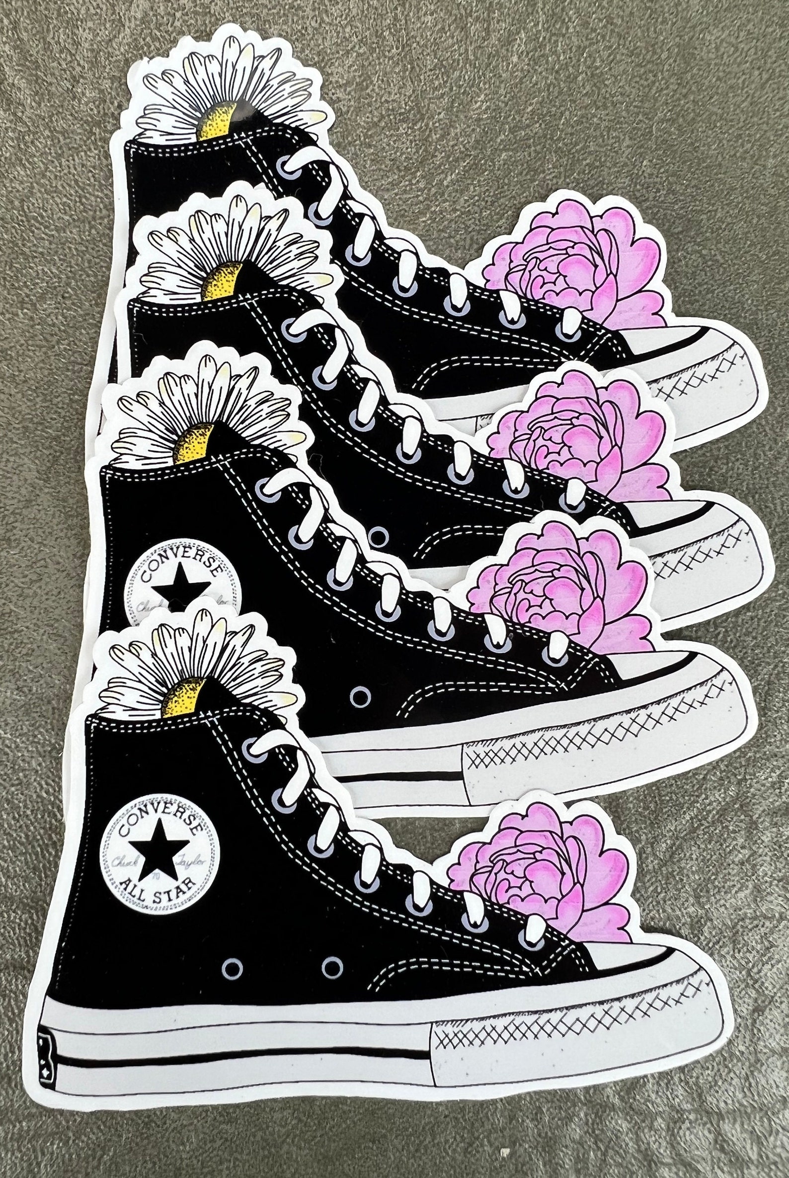 Converse Flower Sticker - Converse Sticker - Flower Sticker - Vinyl ...