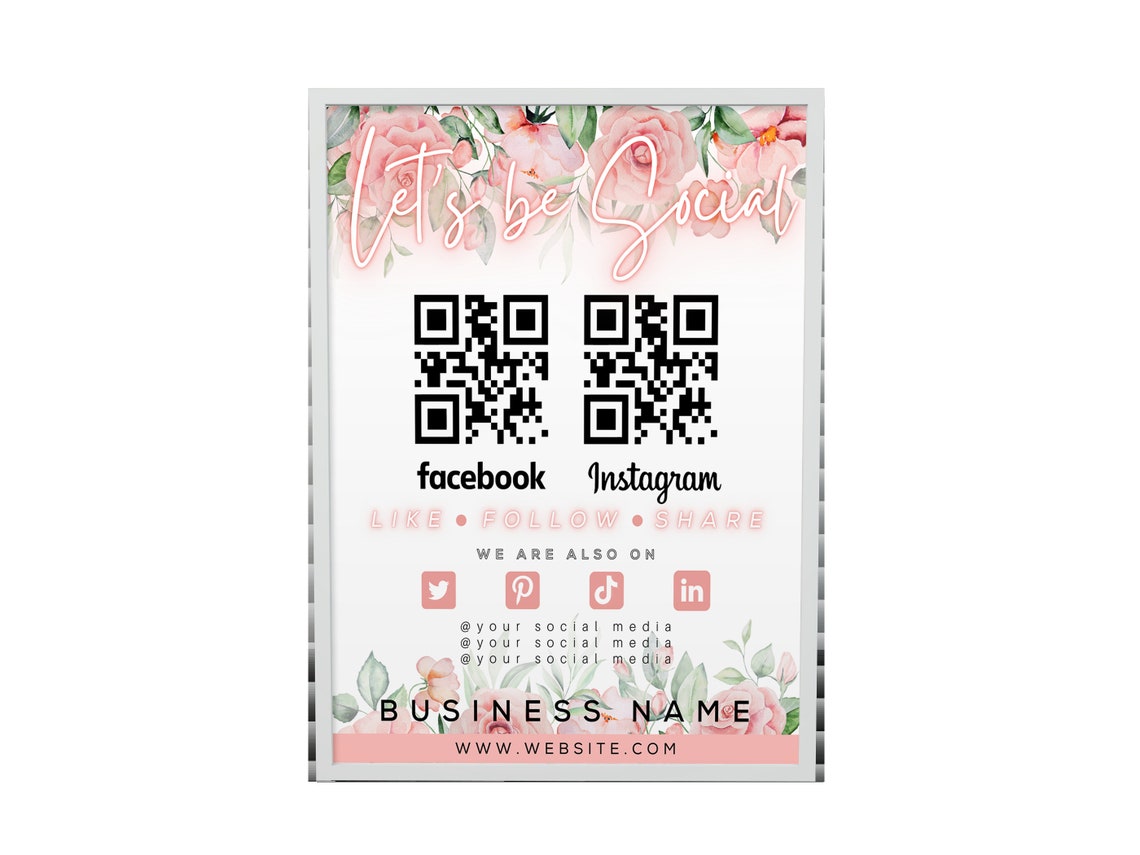 EDITABLE QR Code Sign Template Scan to Pay Sign Printable - Etsy