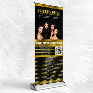 Editable Retractable Banner Template: Canva Roll up Design (33x80 ...