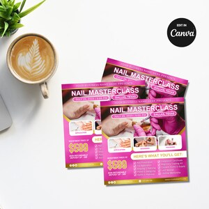 DIY Nail Class Flyer, Nail Training Flyer, Nail Tech Flyer, Nail Course ...