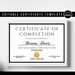 DIY Certificate of Completion Template, Minimalistic Course Certificate ...