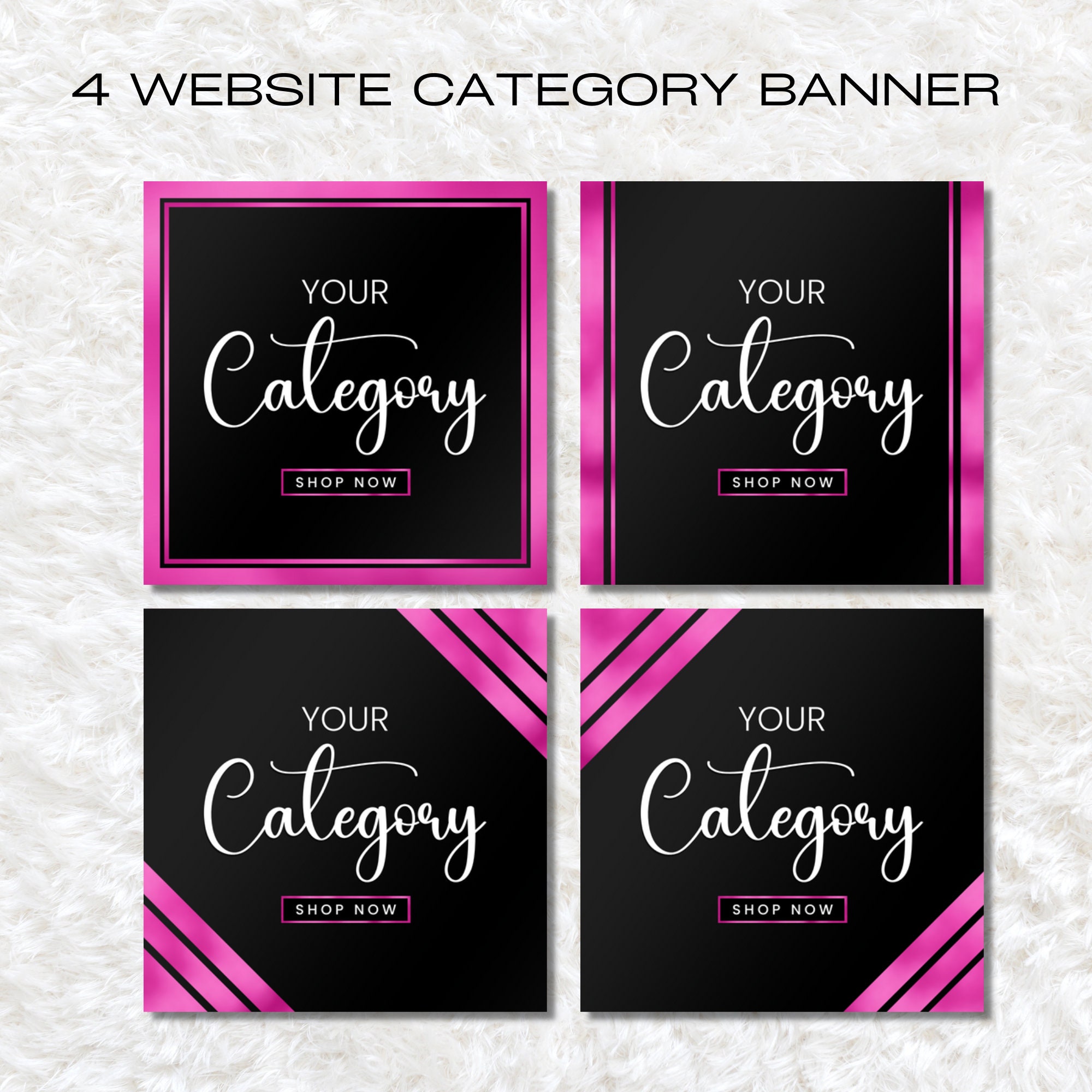 DIY Website Banner Pink Site Banners Website Banner - Etsy