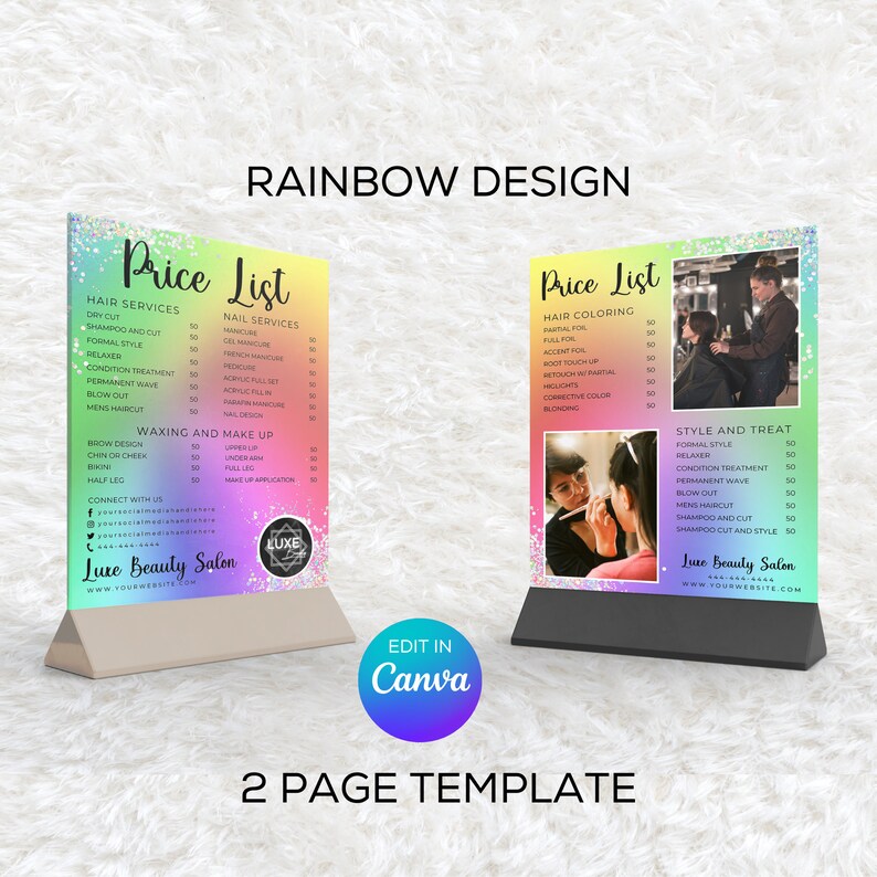 DIY Price List Template Silver Price List Printable Price - Etsy