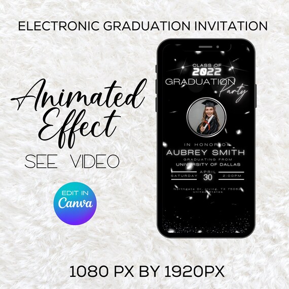 ELECTRONIC Graduation Invitation Self-editing Template | Etsy