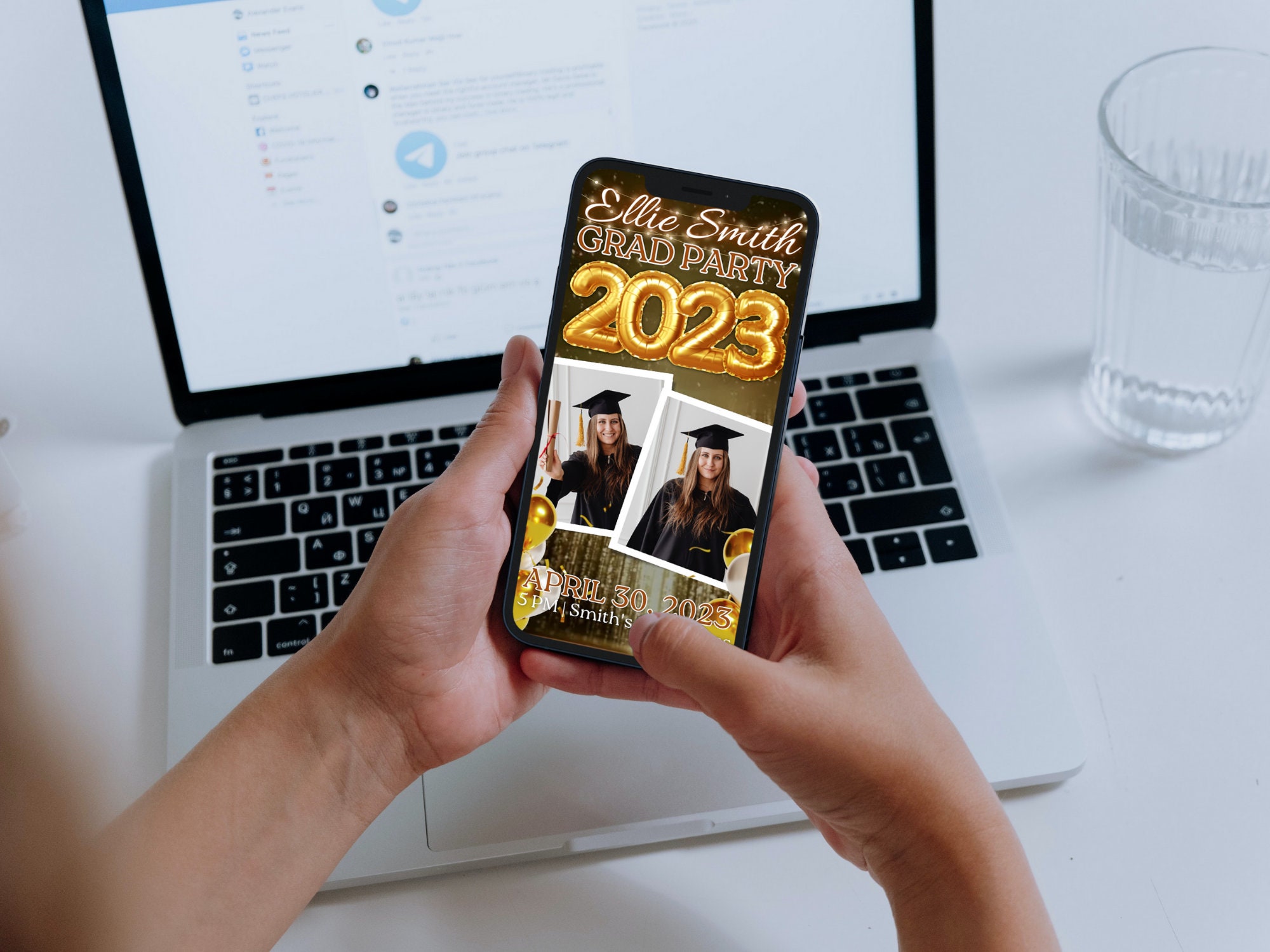 Electronic Graduation Invitation Animated Grad Announcement - Etsy