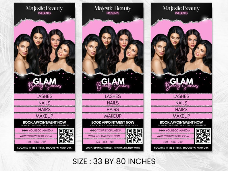 Editable Roll up Banner Template Canva DIY Pop up Shop Event Digital ...