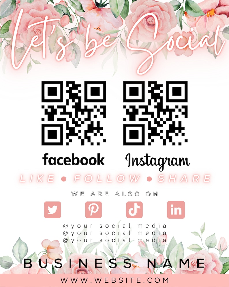 EDITABLE QR Code Sign Template Scan to Pay Sign Printable - Etsy