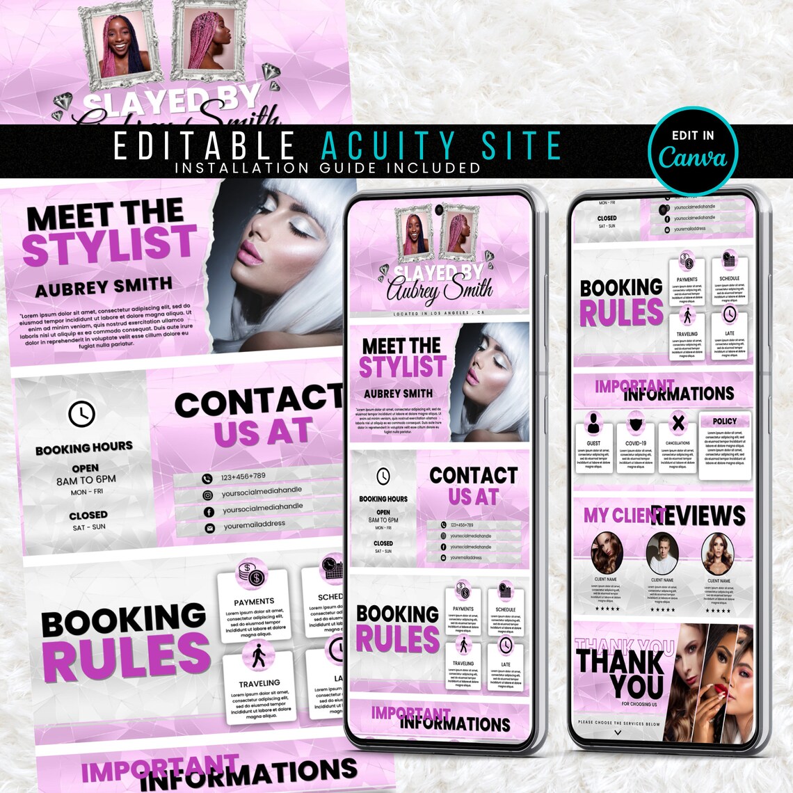 Acuity Scheduling Template Acuity Site Template Acuity - Etsy