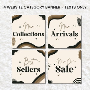 DIY Web Banner, BOHO Web Banner Template, Boutique Website Banners ...