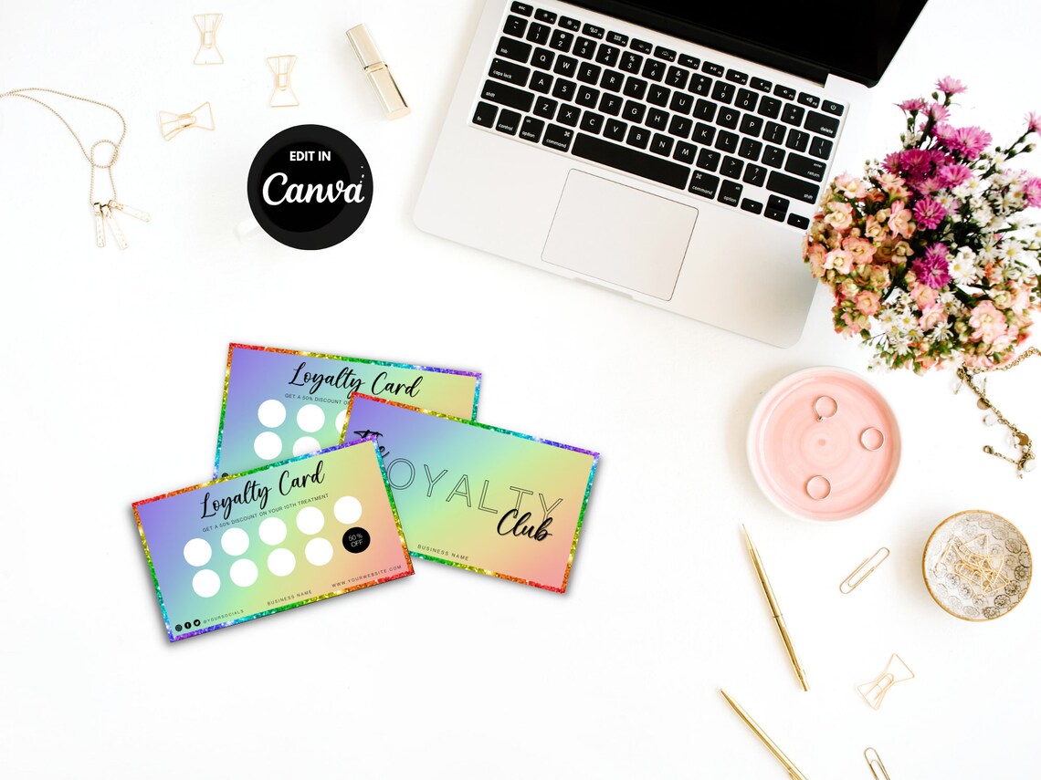 Loyalty Card Editable Loyalty Card Template for Small - Etsy