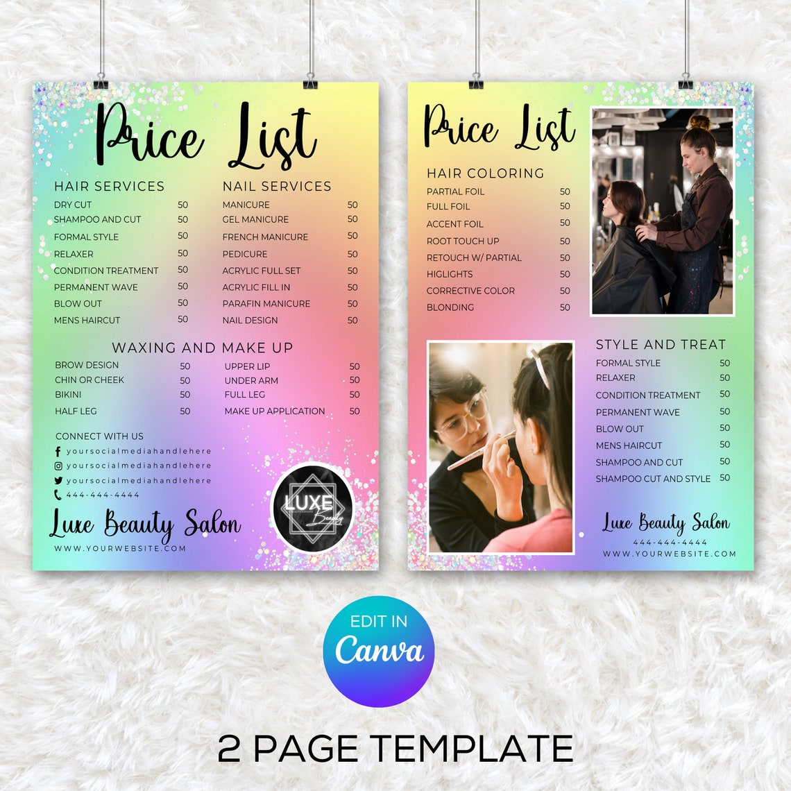 DIY Price List Template Silver Price List Printable Price - Etsy