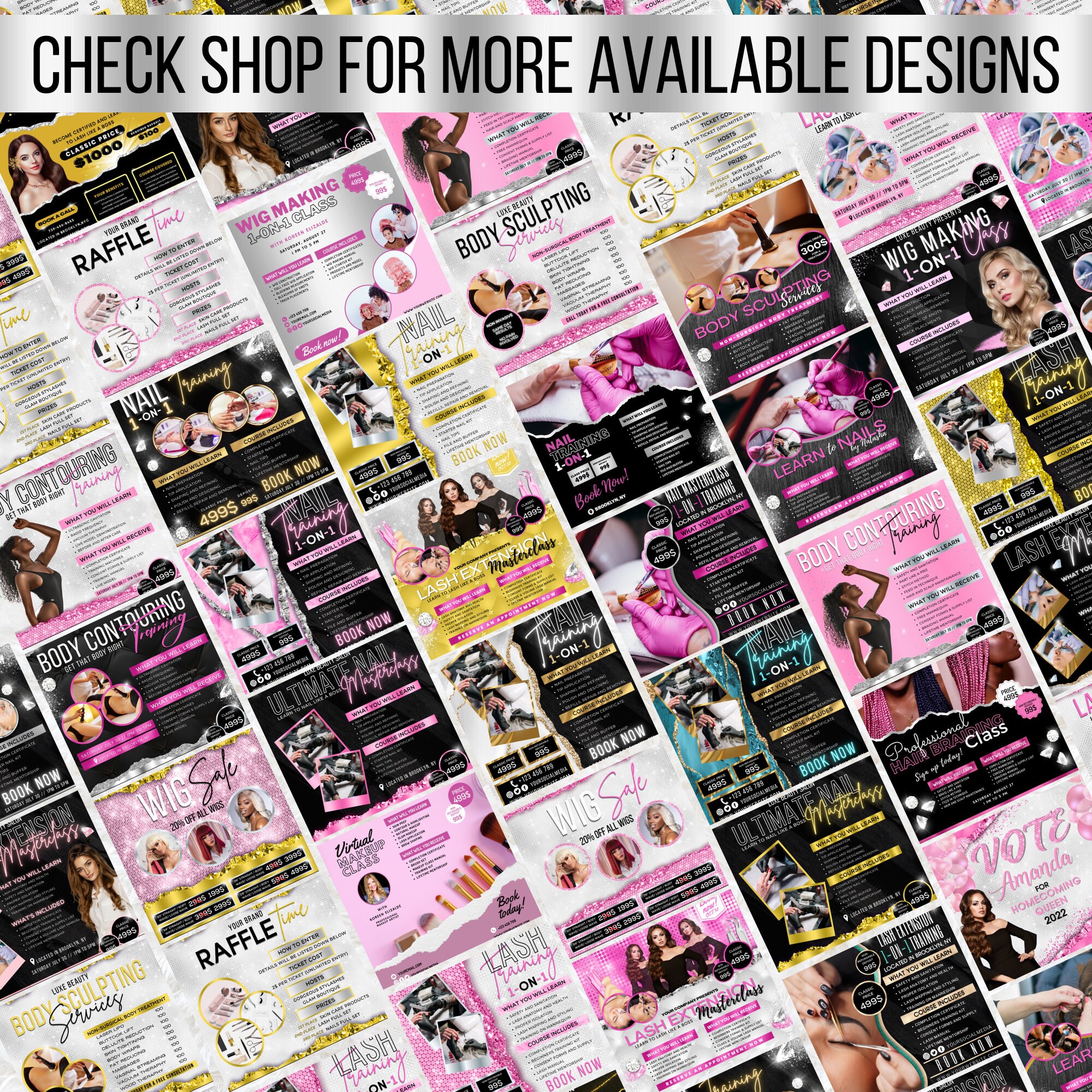 DIY Nail Class Flyer Template Nail Course Training Flyer - Etsy