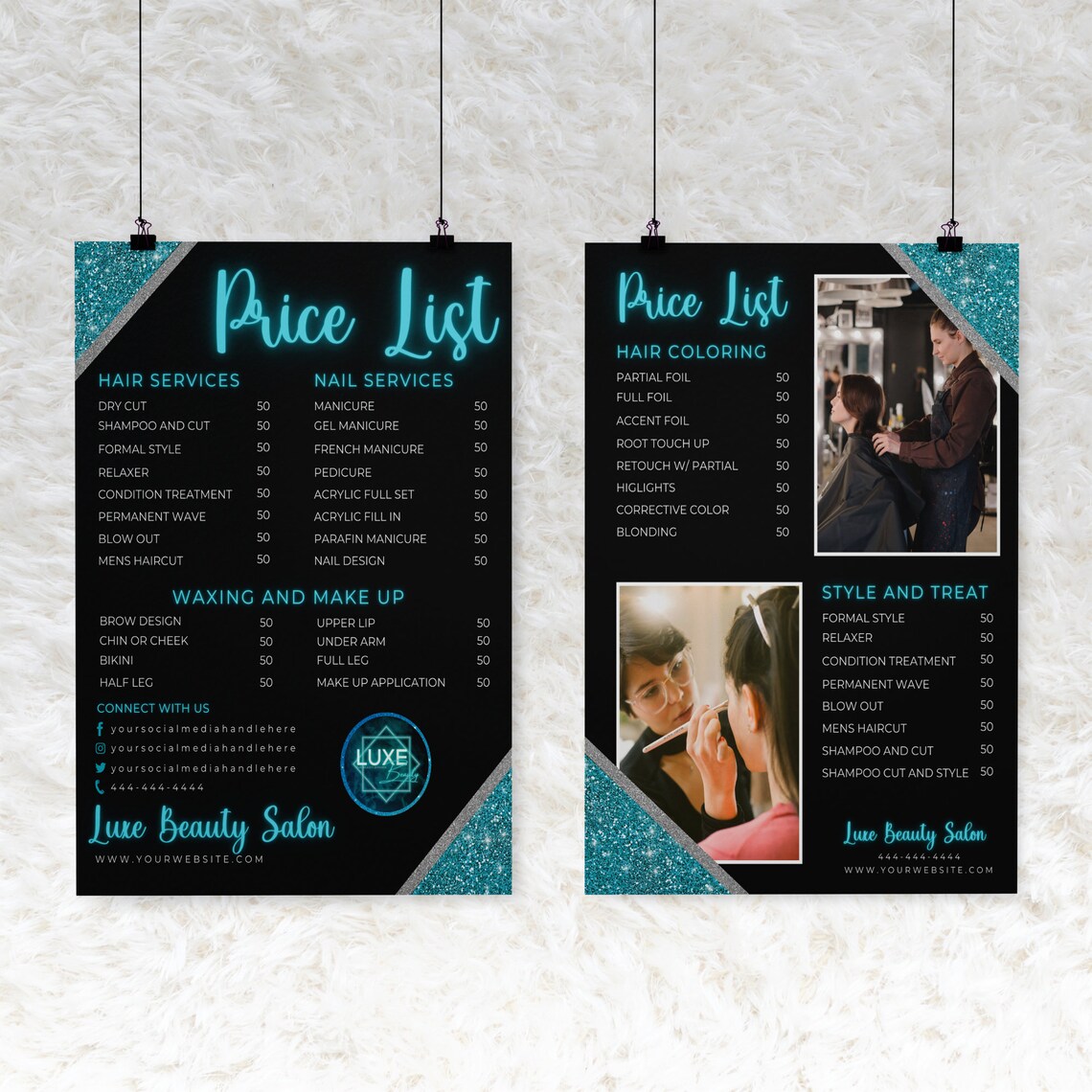 Editable Gold Price List Template Printable Price Guide - Etsy