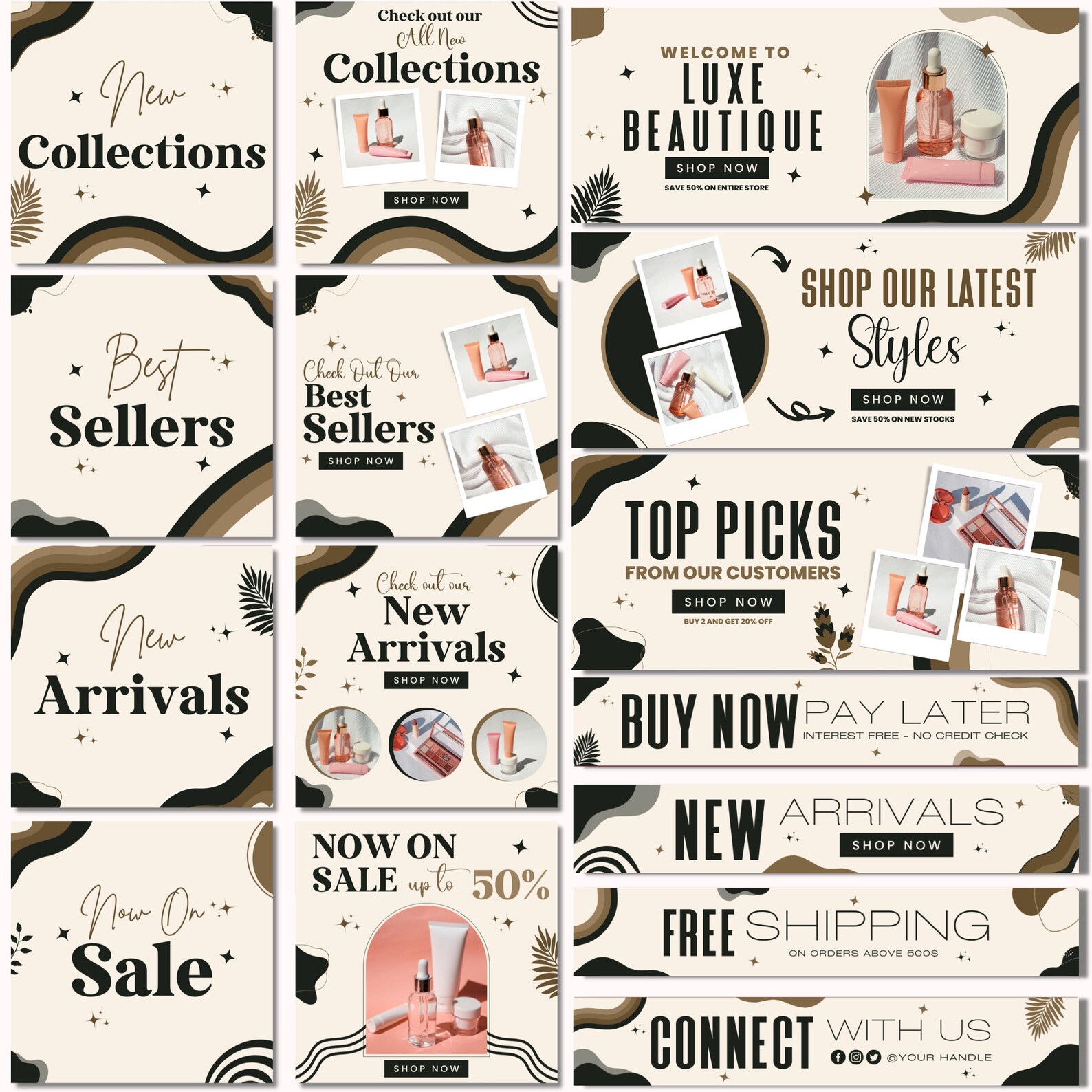 DIY Web Banner BOHO Web Banner Template Boutique Website - Etsy