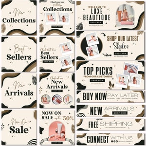 DIY Web Banner, BOHO Web Banner Template, Boutique Website Banners ...