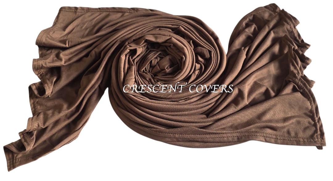 Luxury Supersoft Double Stitched Folded Jersey Hijab Scarf Wrap Shawl ...