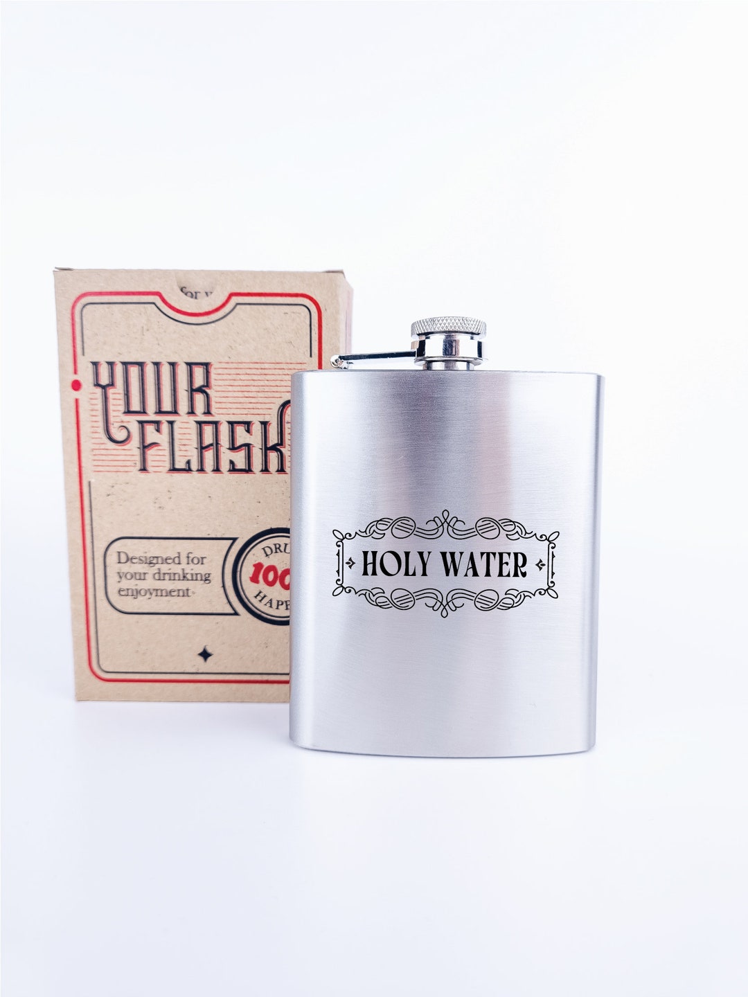 Holy Water Flask? Yeah, Right, Stainless Steel Hip Flask for Your ...