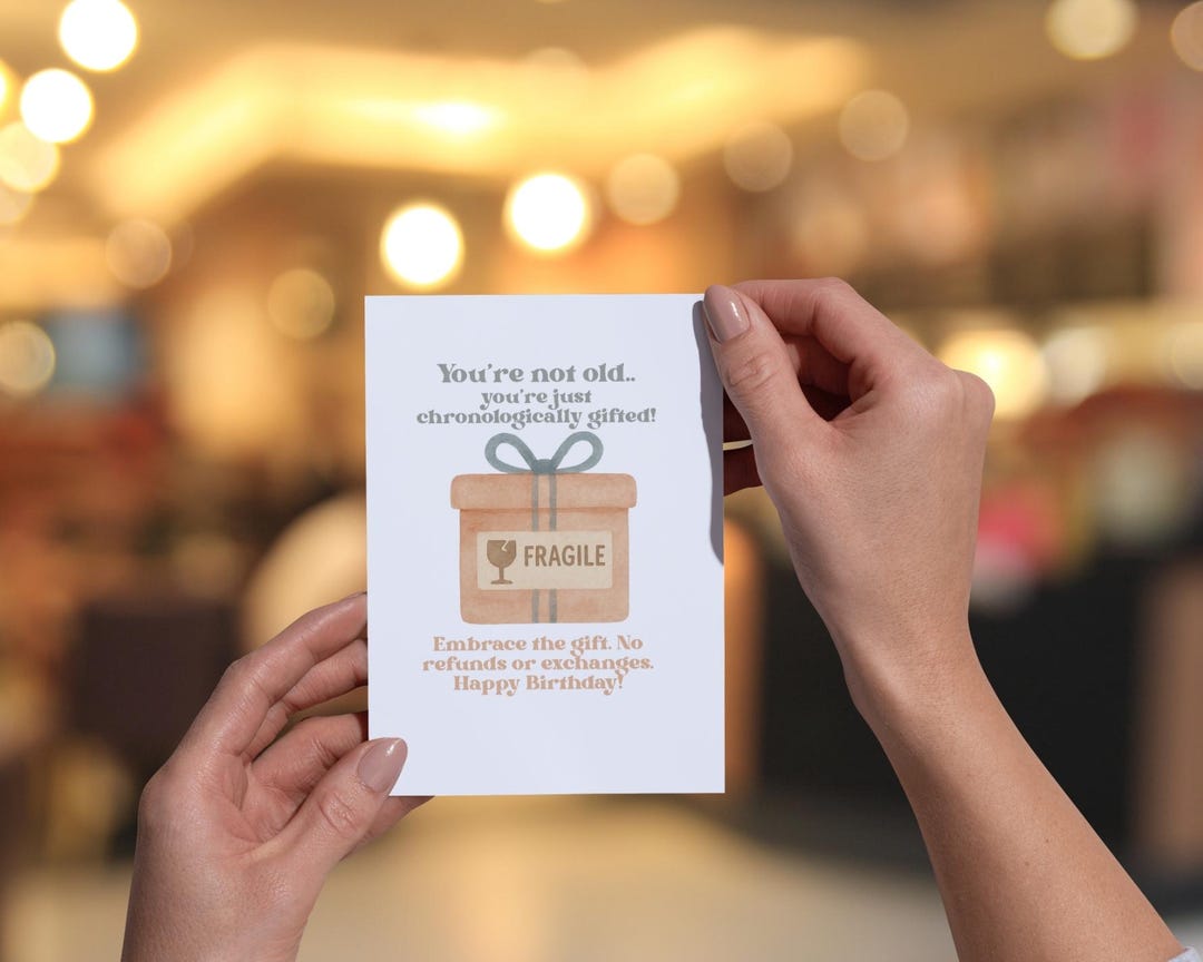 Funny Birthday Card Template | Editable Canva | Printable Retro Gift ...