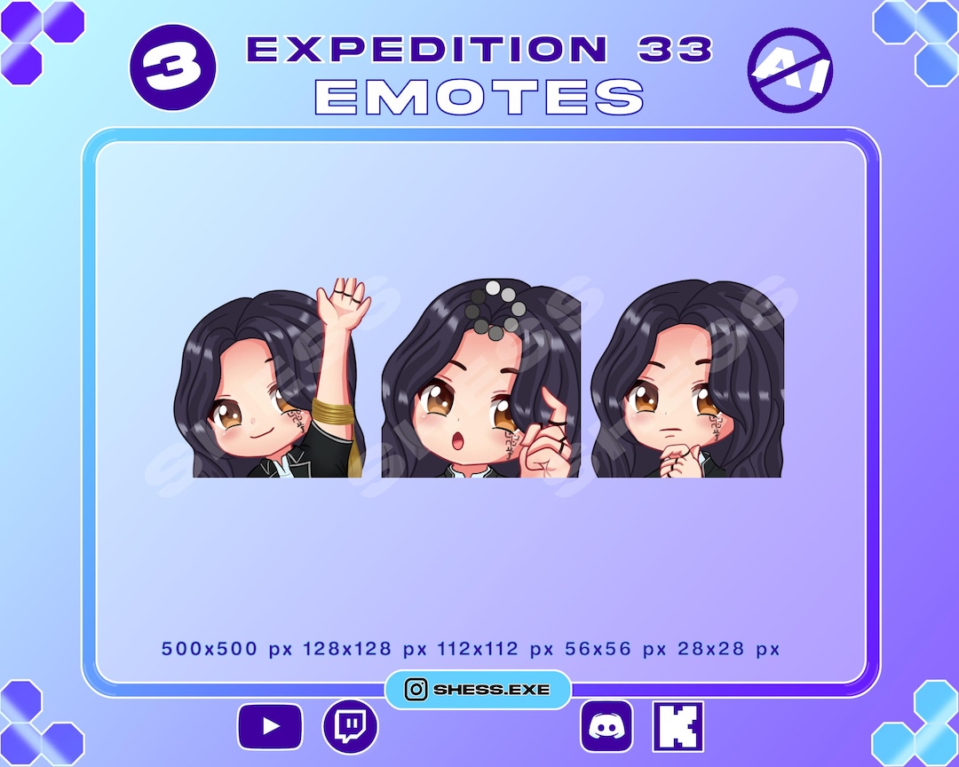 Lune Expedition 33 Emotes / Twitch Emote / Discord Emote / Youtube ...