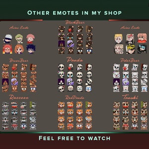 Pack 6 Emotes / Anime Emote / Manga Emote - Etsy