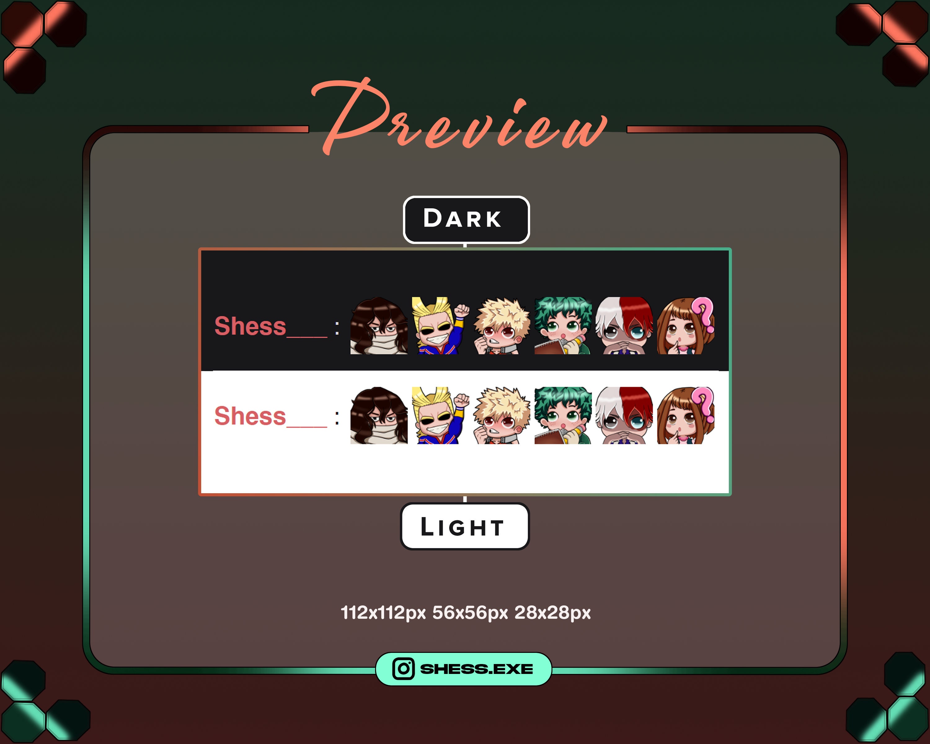 Pack 6 Emotes / Anime Emote / Manga Emote - Etsy