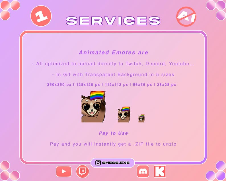 Tanuki Animated Emotes / Rainbow Flag / for Twitch, Discord, Youtube ...
