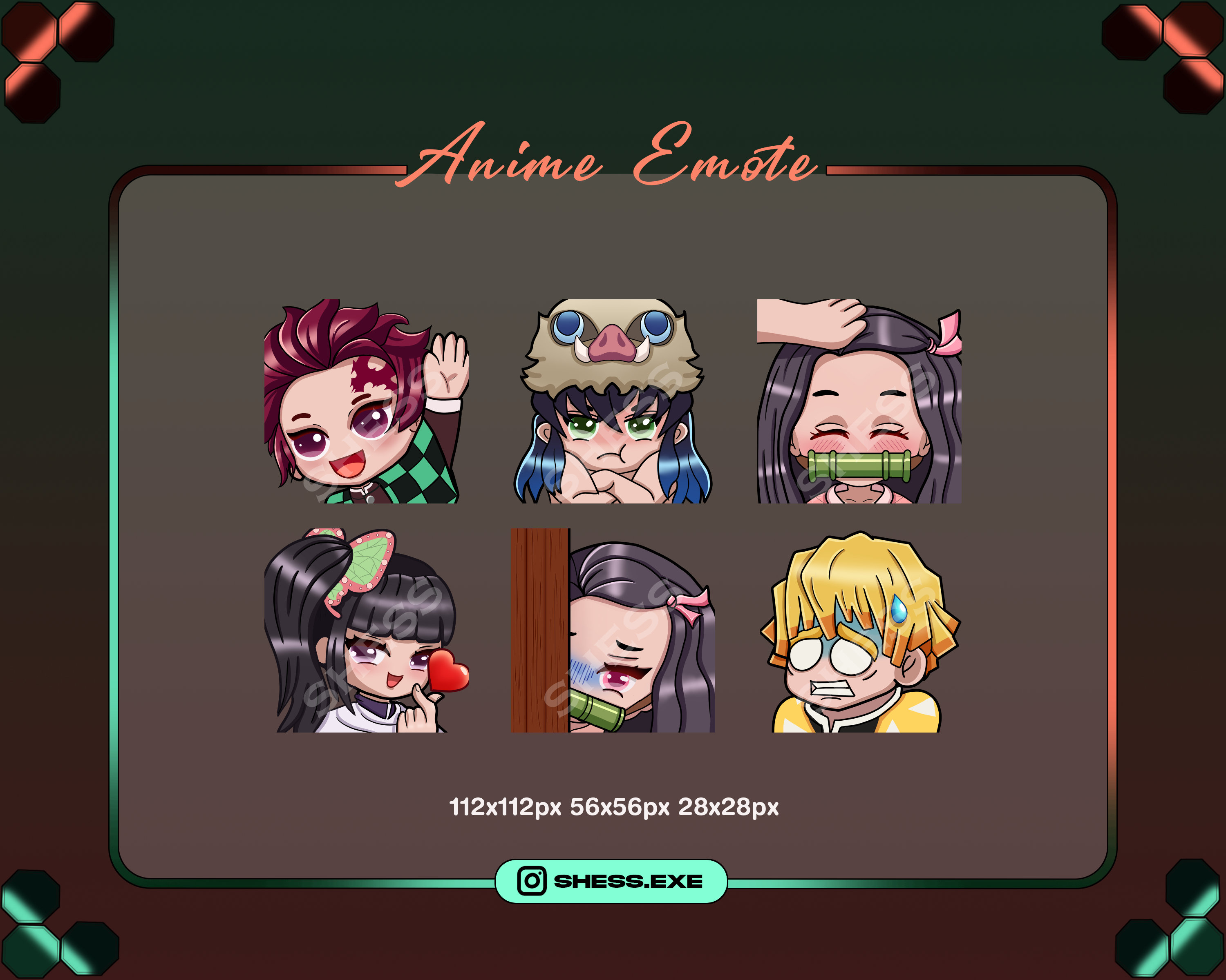 Pack 6 Emotes / Anime Emote / Manga Emote - Etsy