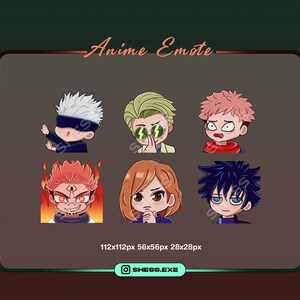Pack 6 Emotes / Anime Emote/ Manga Emote - Etsy