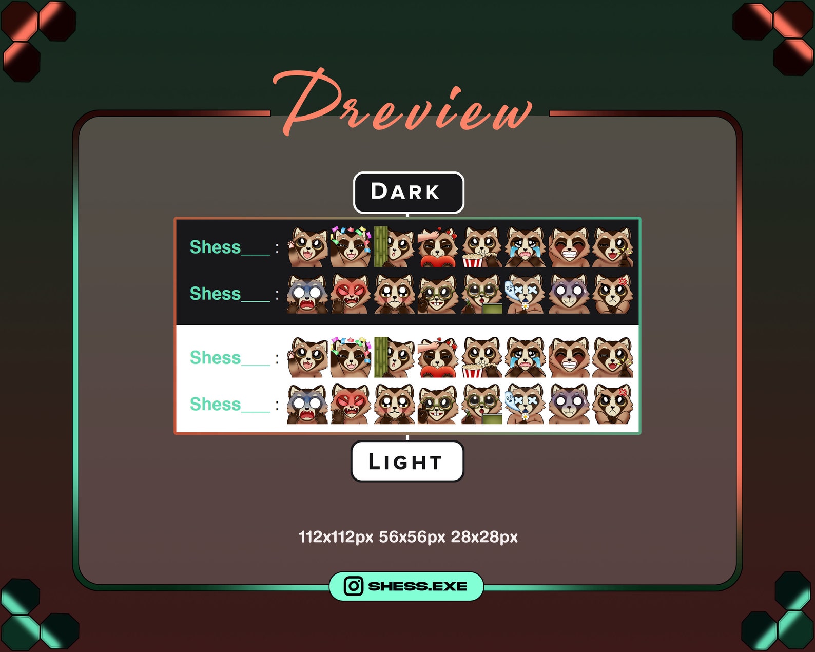Pack 16 Emotes / Pack Tanuki Emote - Etsy