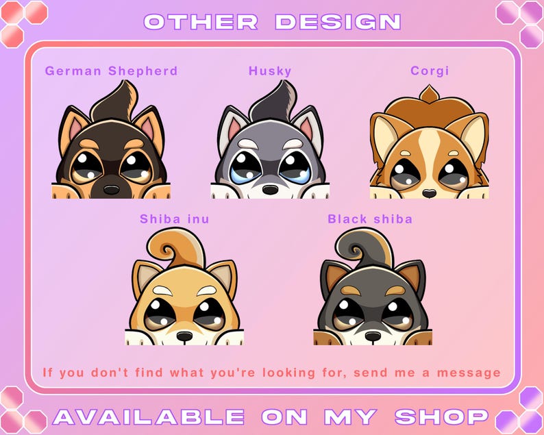 Pack 16 Emotes / German Shepherd Emote / Twitch Emote / Discord Emote ...