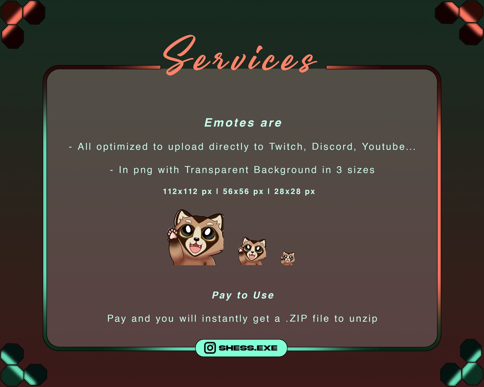 Pack 16 Emotes / Pack Tanuki Emote - Etsy