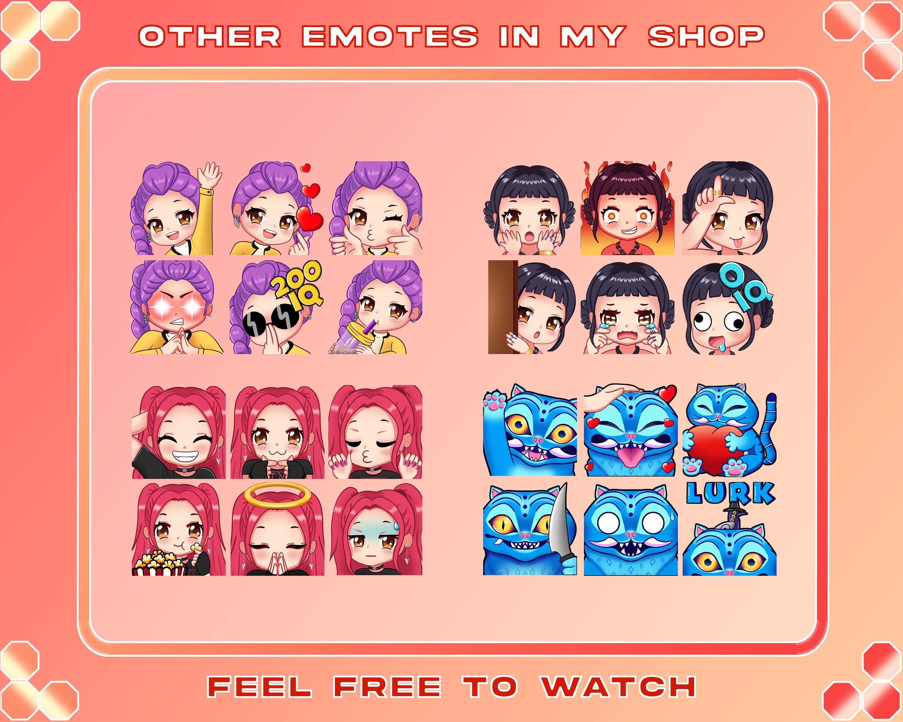 Pack 6 Emotes / Rumi Emote/ Kpop Demon Hunters Emote / Twitch Emote ...