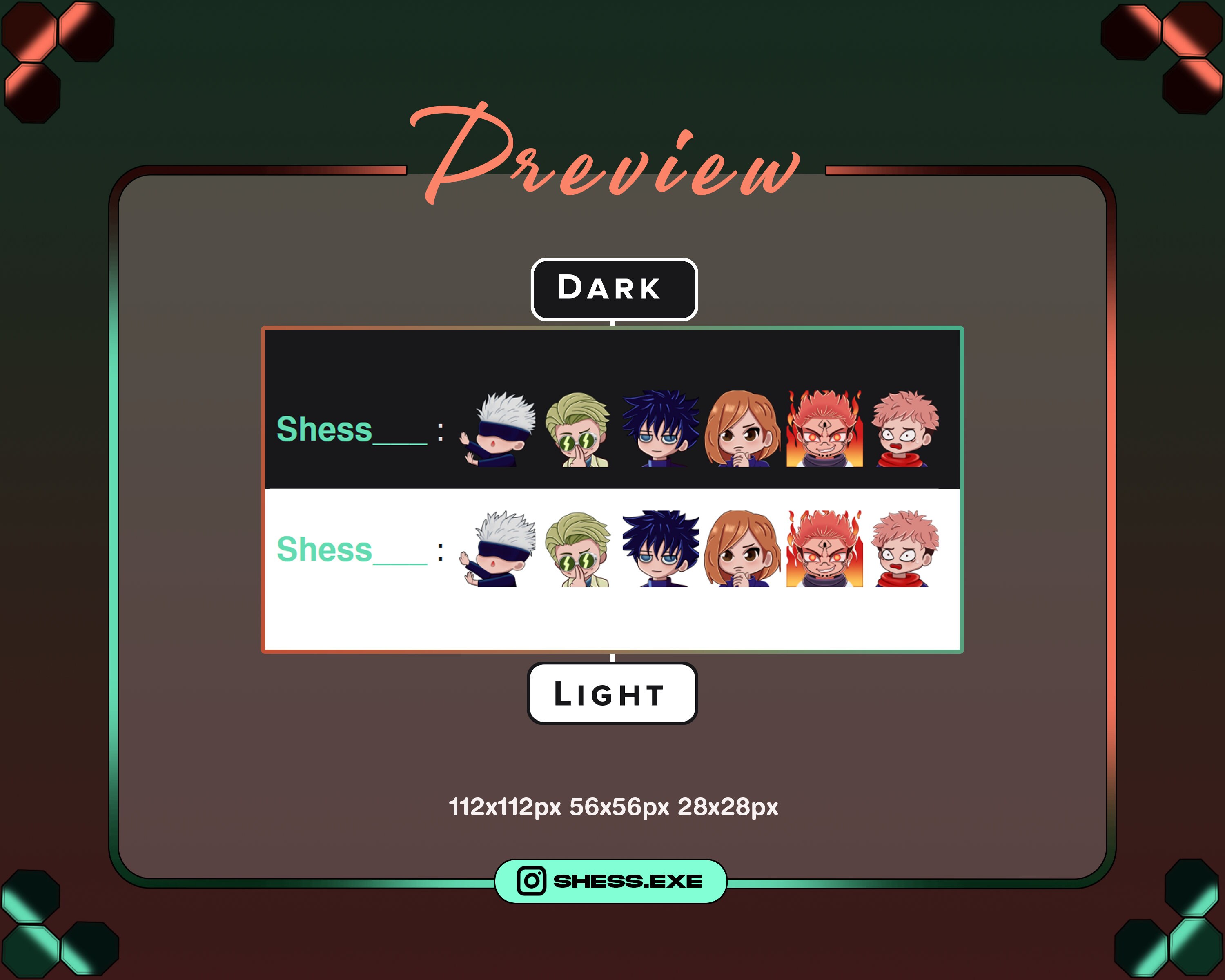 Pack 6 Emotes / Anime Emote/ Manga Emote - Etsy