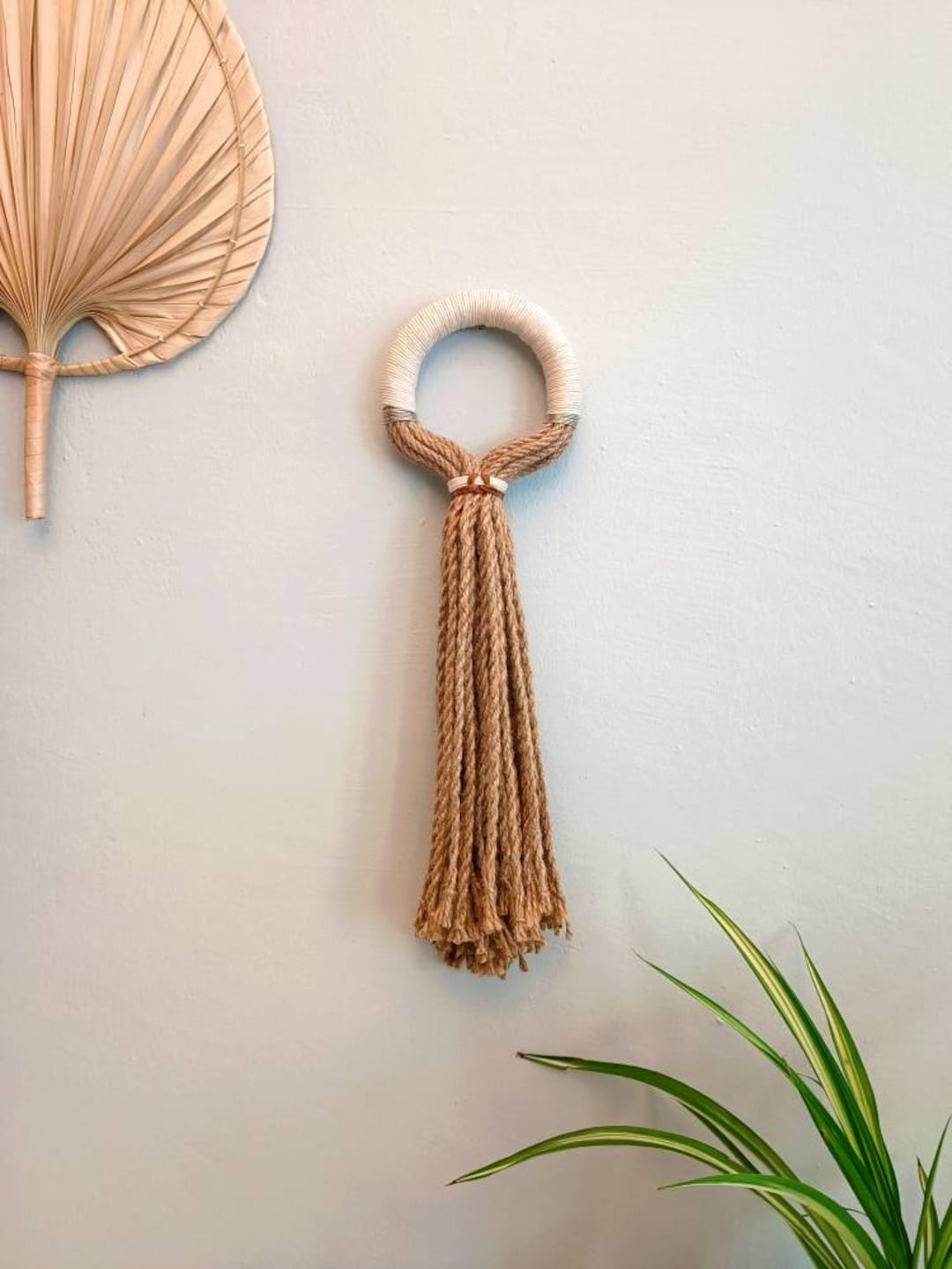 Jute Wall Hanging: Ankh-inspired Bohemian Tassel Wall Art - Etsy