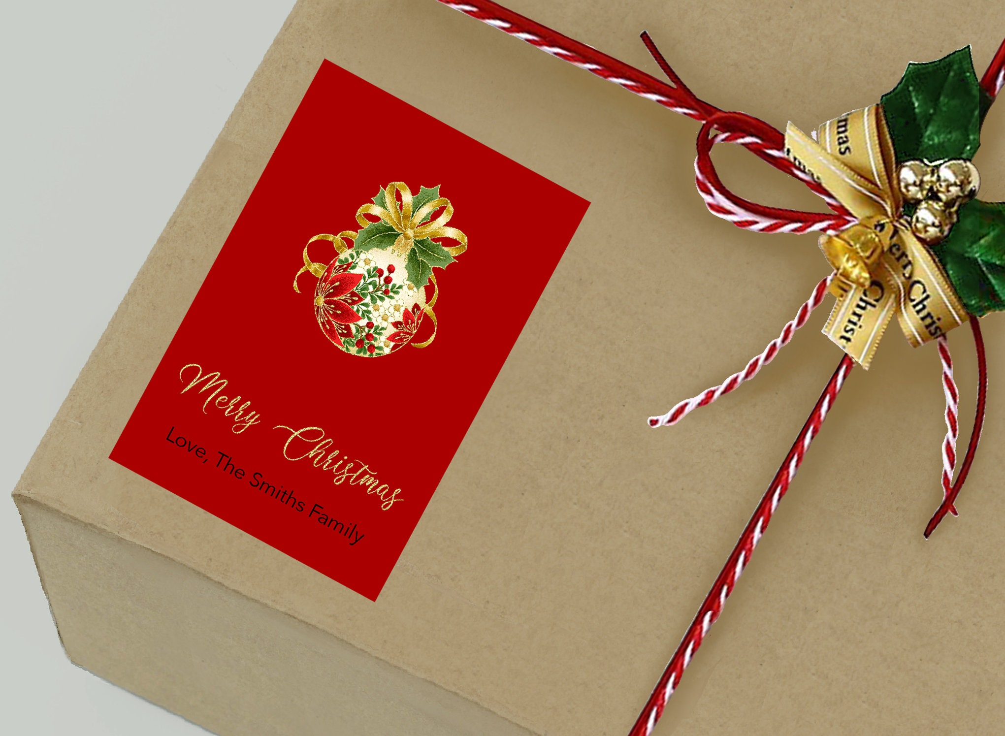 Personalized Christmas Gift Tags/ Holiday Favor Labels/ Merry - Etsy