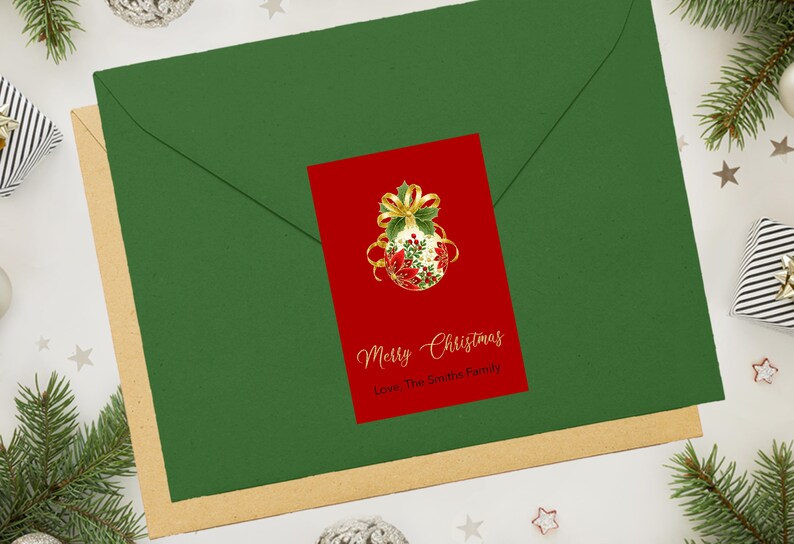 Personalized Christmas Gift Tags/ Holiday Favor Labels/ Merry Christmas ...