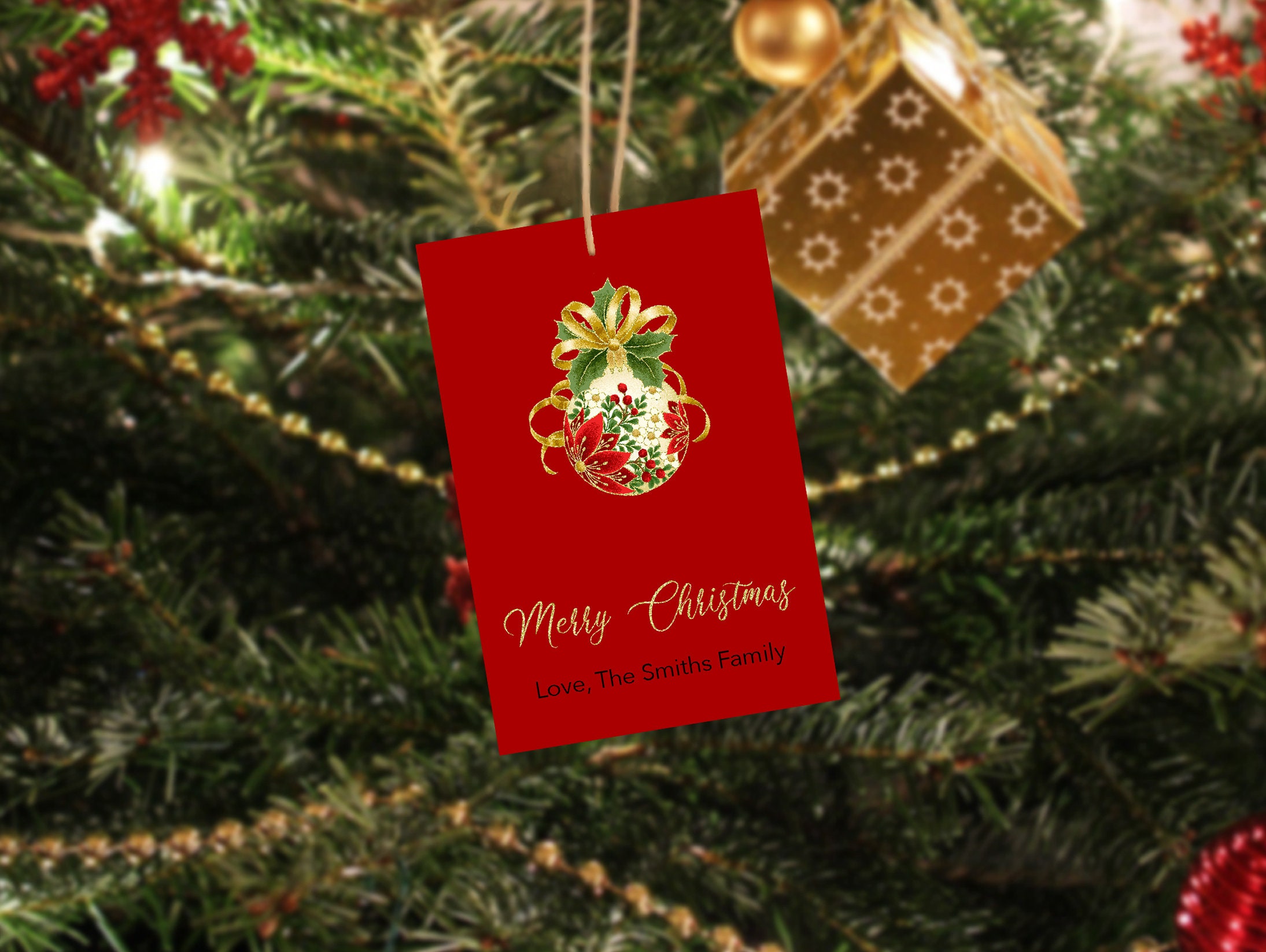 Personalized Christmas Gift Tags/ Holiday Favor Labels/ Merry Christmas ...