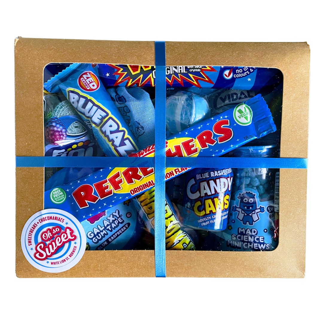 All Blue Candy Hamper: Sweet Treat Gift Box - Etsy UK