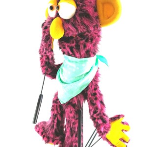 Pink Hand Puppet With Black Shades and Removable Legs. - Etsy