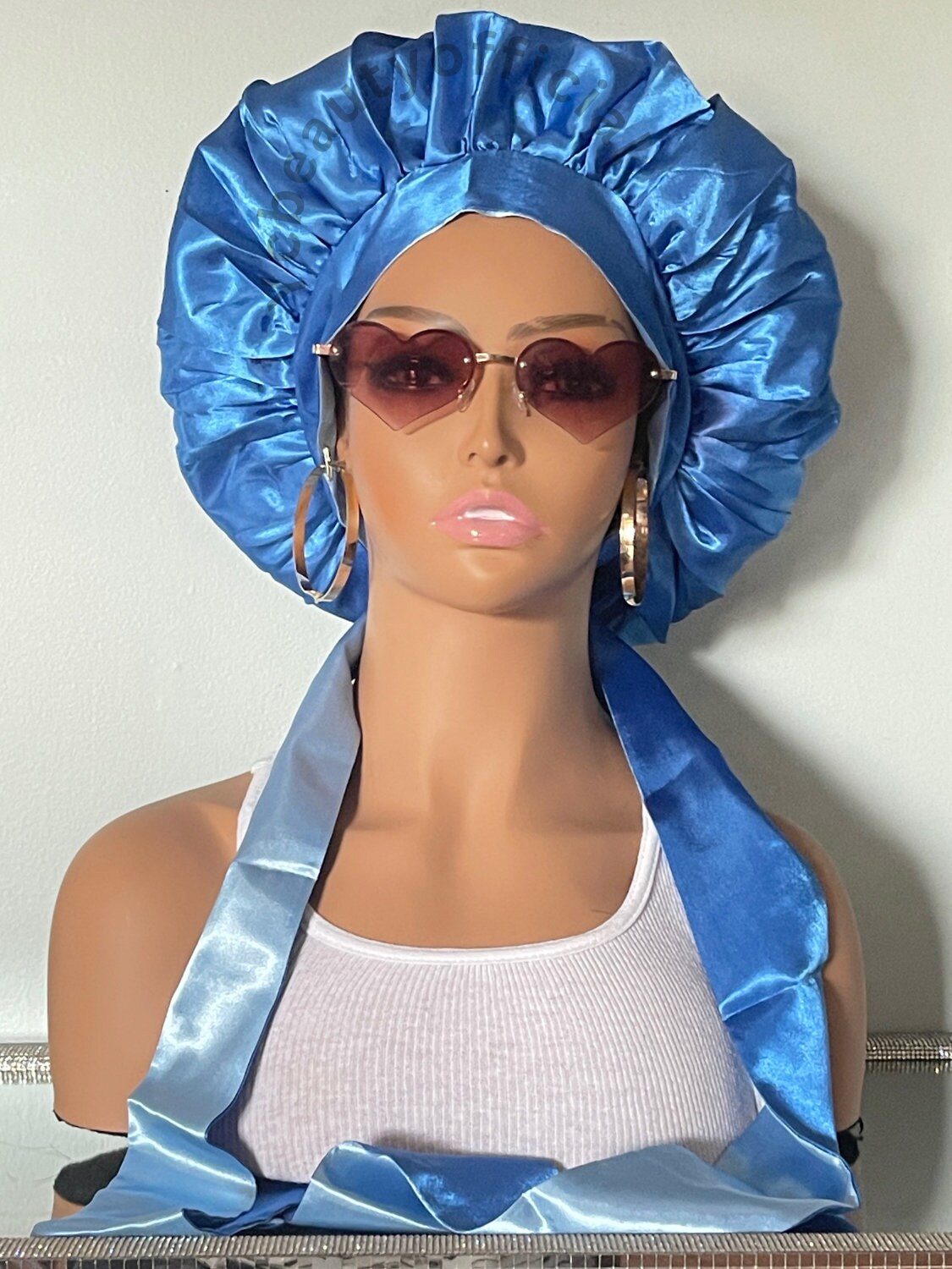 Reversible Silk Satin Bonnet Hair Caps Double Layer Adjustable Head ...