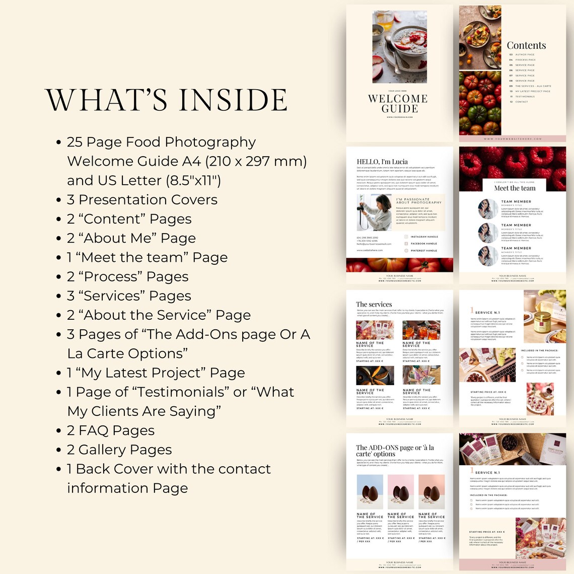 Food Photography Welcome Guide - Fully Customizable Canva Template ...