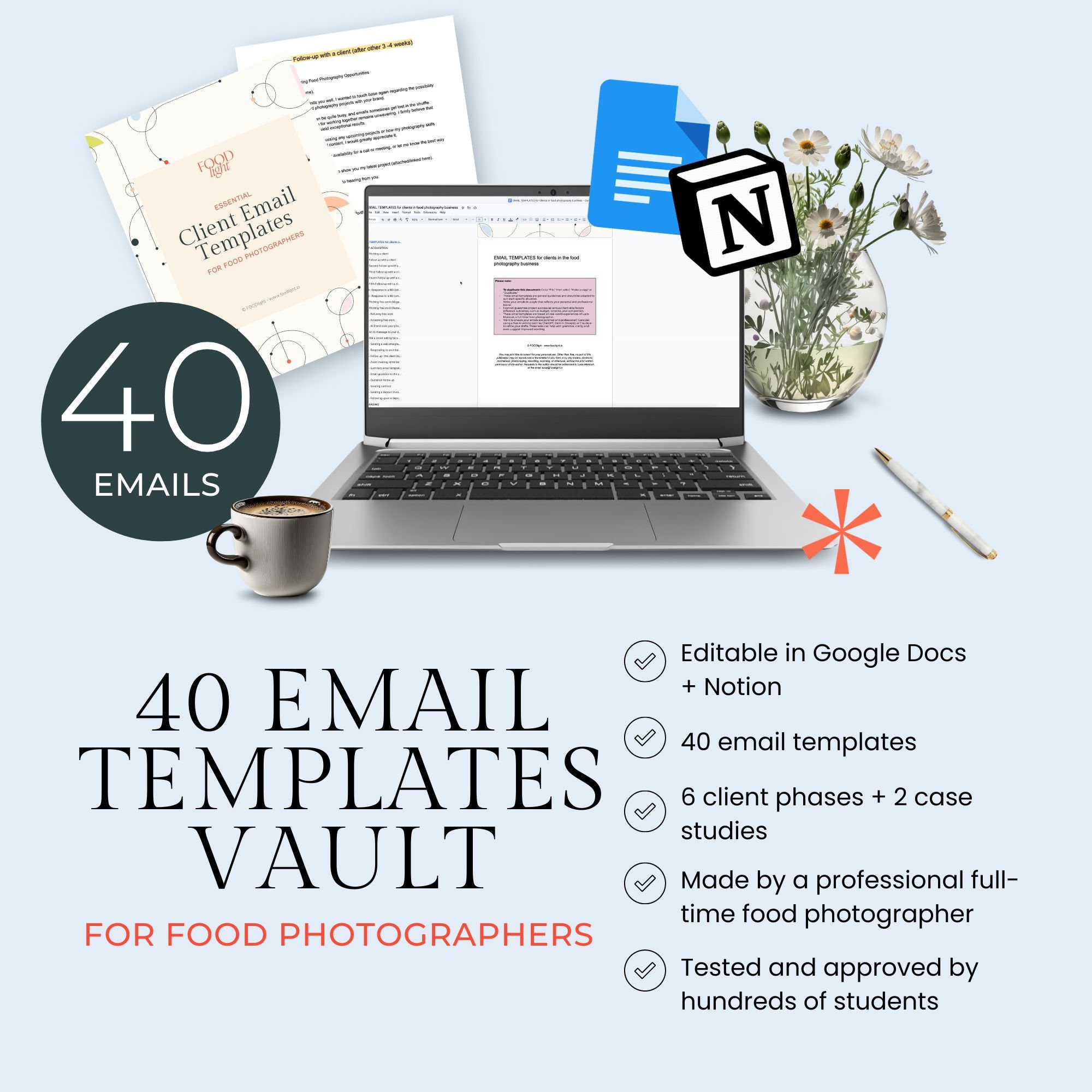 40 Client Email Templates Vault for Food Photographers | Business Email ...